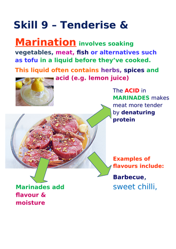 AQA Food Preparation & Nutrition Skills Posters | Teaching Resources