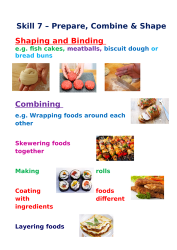 AQA Food Preparation & Nutrition Skills Posters | Teaching Resources