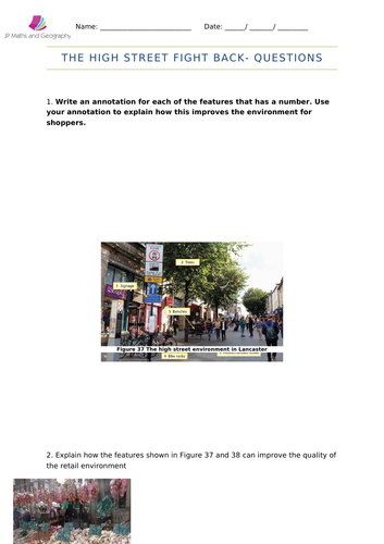 WJEC/ Eduqas 2016 SPEC- Theme 2- Lesson 14- The high street fight back ...
