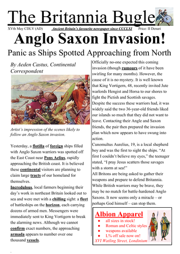 Inference - Anglo Saxon Invasion - KS2 | Teaching Resources