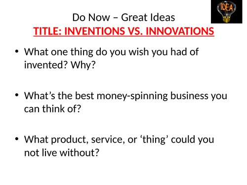 1.1 Enterprise & Entrepreneurship Bundle | Teaching Resources