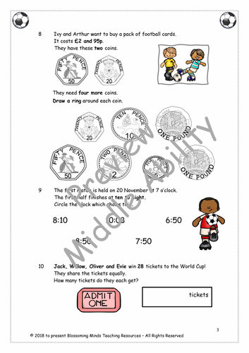 Year 3 Football World Cup 2022 Maths - All Topics | Teaching Resources
