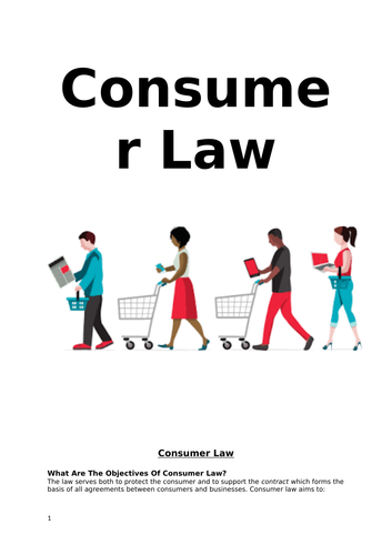 Consumer Law Revision Guide | Teaching Resources