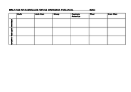Avengers Comprehension | Teaching Resources