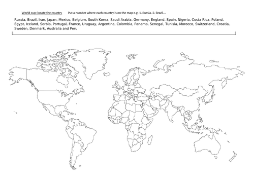 World Cup activities linked to KS2 Geography objectives | Teaching ...