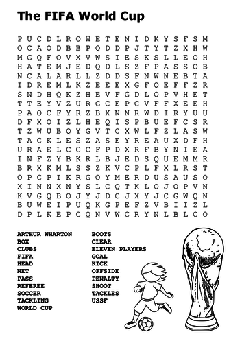 The FIFA World Cup World Search | Teaching Resources