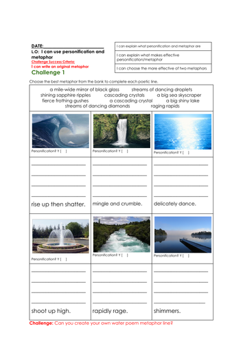 Figurative Language - Water Poetry - KS2 English | Teaching Resources