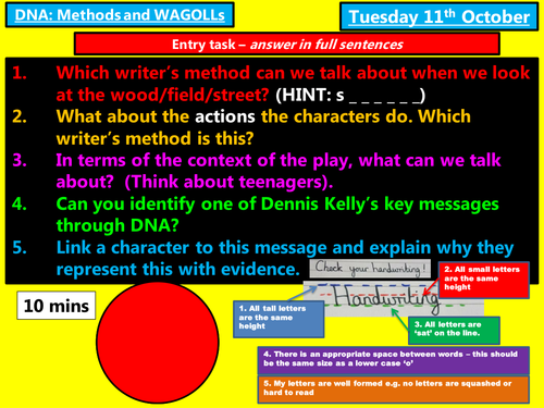 A full, innovative, fun scheme of work for the play DNA by Dennis Kelly ...