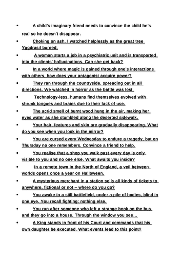 short-story-prompts-teaching-resources