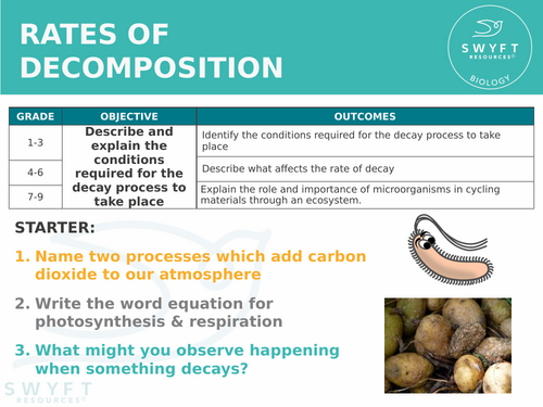NEW AQA GCSE Trilogy (2016) Biology - Rates of decomposition | Teaching ...