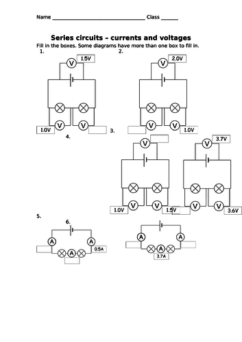Current and Voltage in Circuits | Teaching Resources
