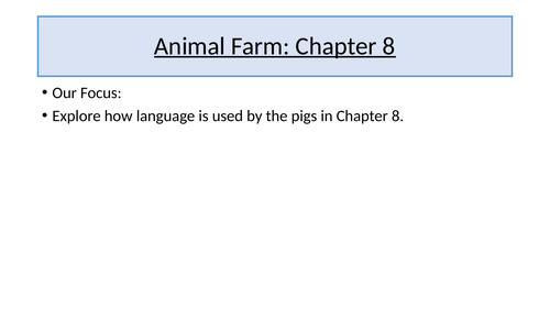 GCSE Unit Animal Farm. Set of lessons on Ch. 3 - 9 | Teaching Resources