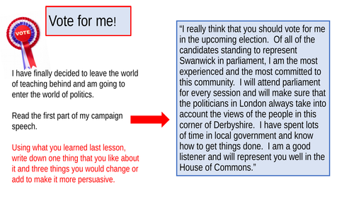 GCSE Speaking and Listening Full Unit - Persuasive Speeches | Teaching ...