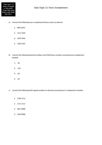 Variety of Computer Science worksheets | Teaching Resources