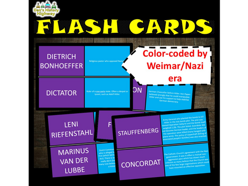 Germany 1919-45 Revision Cards (200+ cards) | Teaching Resources