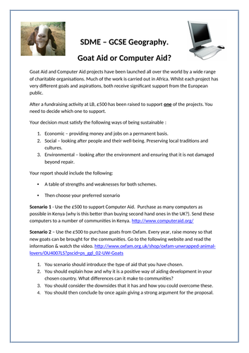 EDUQAS spec B - unit 1 - L33 goat aid - fully resourced | Teaching ...