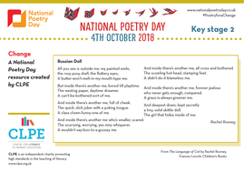 Change: A National Poetry Day resource created by CLPE | Teaching Resources