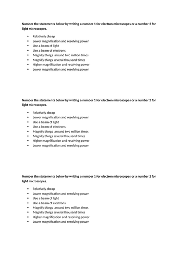 Topic 1 Microscopy and required microscopy practical AQA Trilogy ... Topic 1 Microscopy and required microscopy practical AQA Trilogy ...