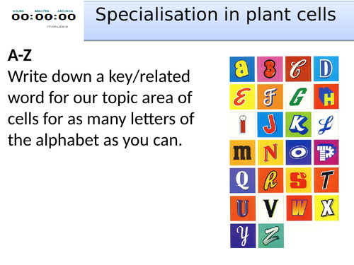Topic 1 Specialisation in animal and plant cells AQA Trilogy | Teaching ...