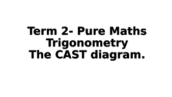 Solving trigonometric equations CAST | Teaching Resources