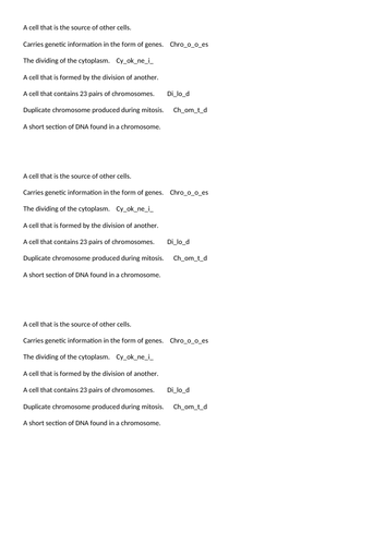 Topic 1 Chromosomes, mitosis and the cell cycle AQA Trilogy | Teaching ...