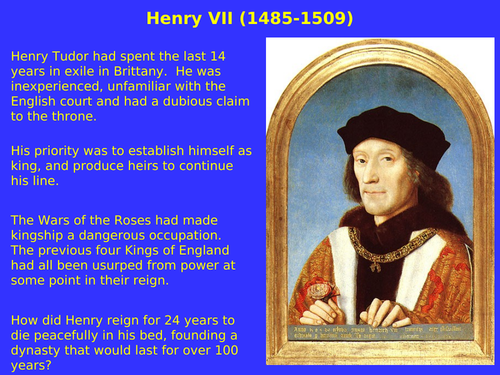 The Tudors A-level PowerPoints: Richard III, Henry VII and Henry VIII ...