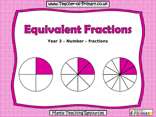 Equivalent Fractions - Year 3 | Teaching Resources
