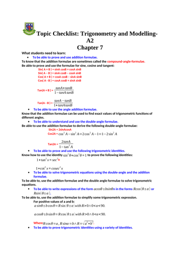 Pure Mathematics A2 New Curriculum | Teaching Resources