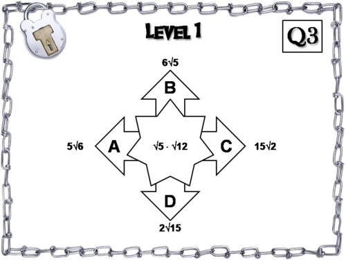 Operations with Radicals Game: Escape Room Math Activity | Teaching ...