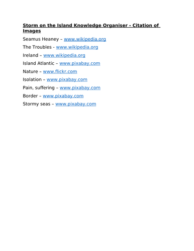 Storm on the Island Knowledge Organiser/ Revision Mat! | Teaching Resources