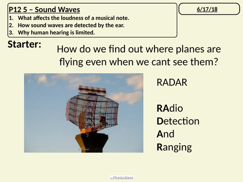 KS4 GCSE Physics AQA P12 5 Sound Waves PowerPoint | Teaching Resources