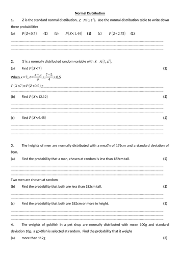 Statistics Revision Worksheets | Teaching Resources