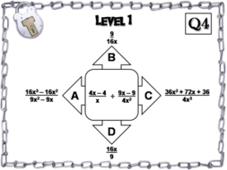 Multiplying and Dividing Rational Expressions Game: Escape Room Math ...