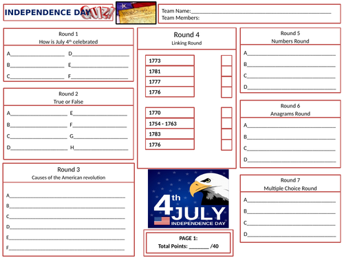 America USA Quiz | Teaching Resources