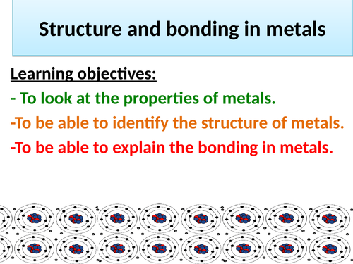 AQA GCSE Chemistry (9-1) Metallic Bonding Whole Lesson | Teaching Resources