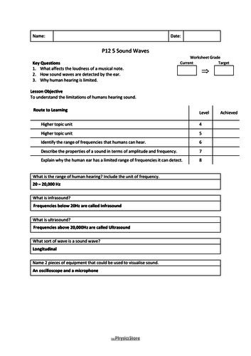 KS4 GCSE Physics AQA P12 5 Sound Waves Lesson Bundle | Teaching Resources KS4 GCSE Physics AQA P12 5 Sound Waves Lesson Bundle | Teaching Resources