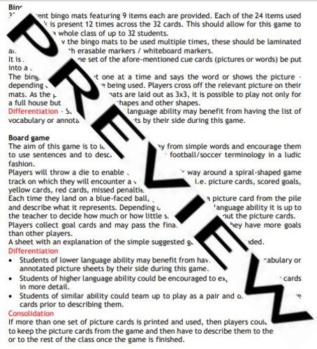 French Soccer Football Activity Pack | Teaching Resources