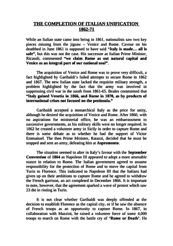 Italian History Revision Booklets | Teaching Resources