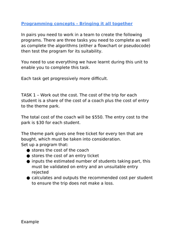 IGCSE computer science programming worksheets | Teaching Resources IGCSE computer science programming worksheets | Teaching Resources