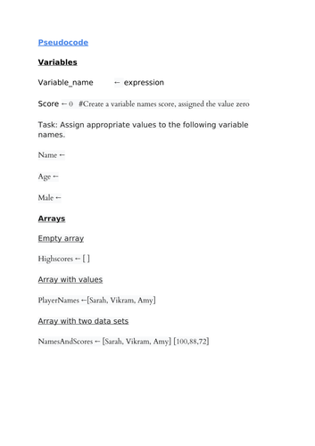 IGCSE computer science programming worksheets | Teaching Resources IGCSE computer science programming worksheets | Teaching Resources