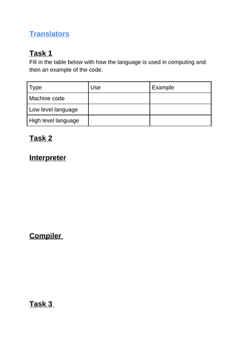 Igcse Computer Science Worksheets Teaching Resources
