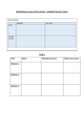 GCSE Film Music - Exploring the musical elements through Film Music ...