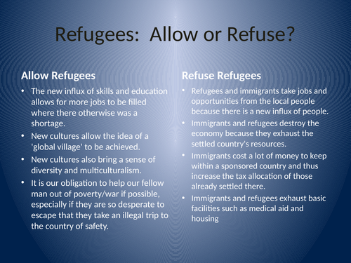 Refugees: Allow or Refuse? Immigrant Crisis in the Mediterranean June ...