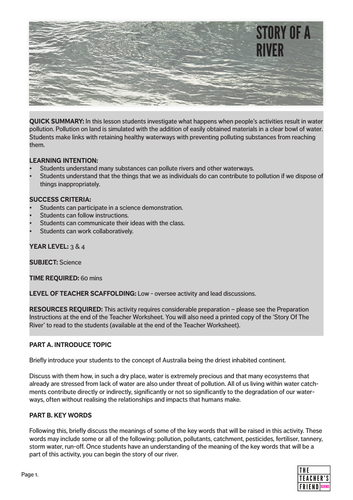Story Of A River | Teaching Resources