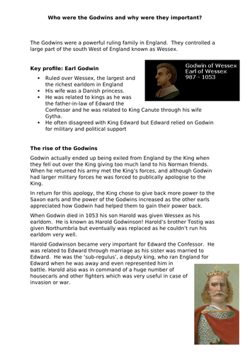 How was England ruled before 1066? Suitable for AQA 8145 Normans and ...