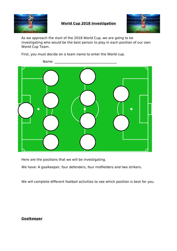 World cup investigation | Teaching Resources