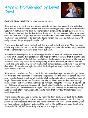 Alice in Wonderland Board Game Lesson | Teaching Resources