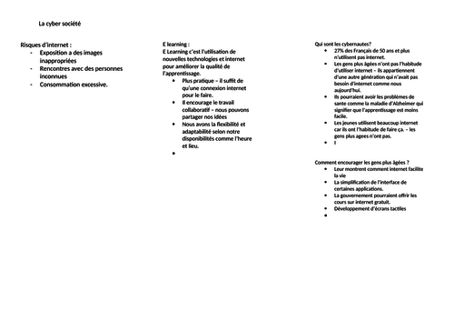 revision notes for ALL themes in AQA french Alevel course | Teaching ...