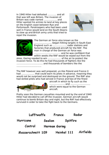 How did the RAF win the Battle of Britain | Teaching Resources