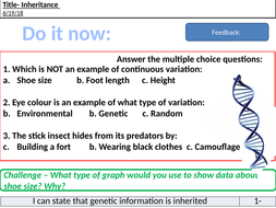 Inheritance and Variation KS3 Biology SOW | Teaching Resources